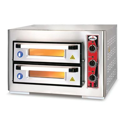 Atalay APF-40-2 Double Deck Countertop Pizza/Bakery Oven with Two ...