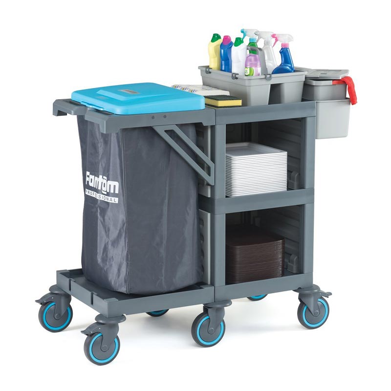 Fantom Procart 250 3 Katlı Servis Arabası, Brandalı Çöp Kovası Fiyat