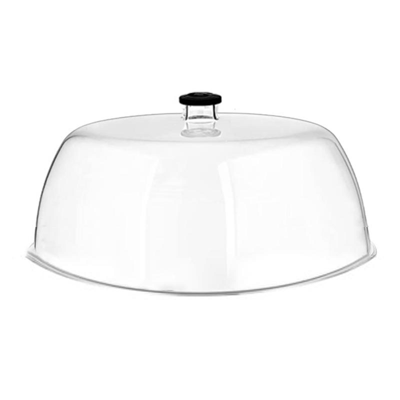 GastroPlast Polikarbonat Yuvarlak Fanus, 35 cm, Siyah Kulplu Fiyat