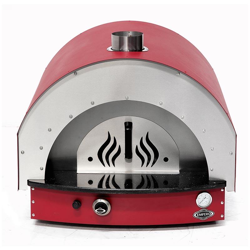 Home Type Pizza and Pide Oven with stone floor, Gas, Red